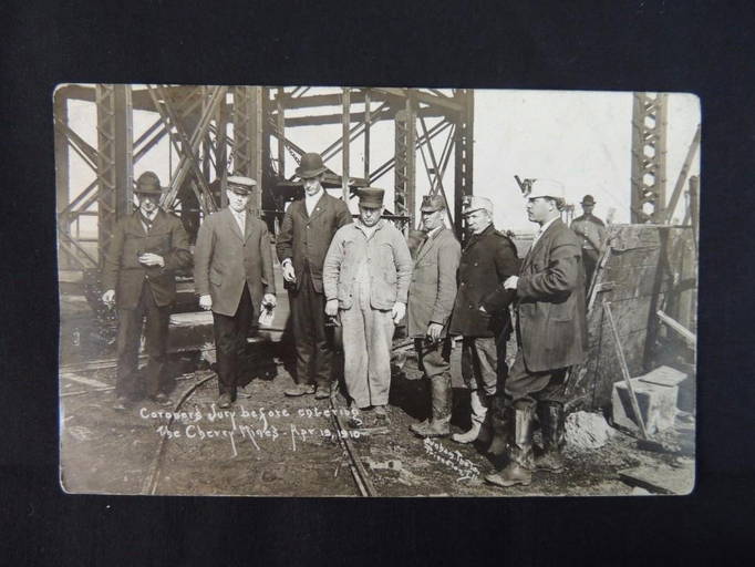 Real Photo Postcard Of The Coroners Jury At The Cherry