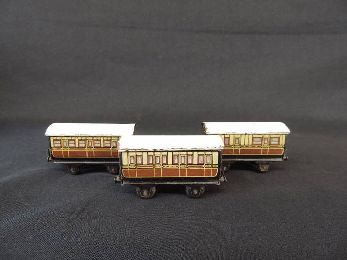 German Bing Set Of 3 Gwr Coach Cars