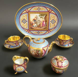 19th Century Royal Vienna Tea Set