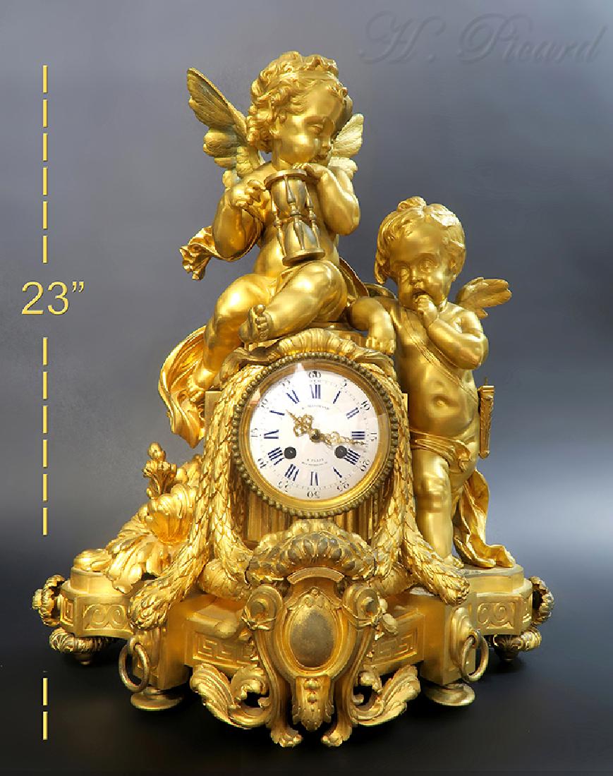 A Napoleon Iii Ormolu Mantel Clock By "henri Picard"