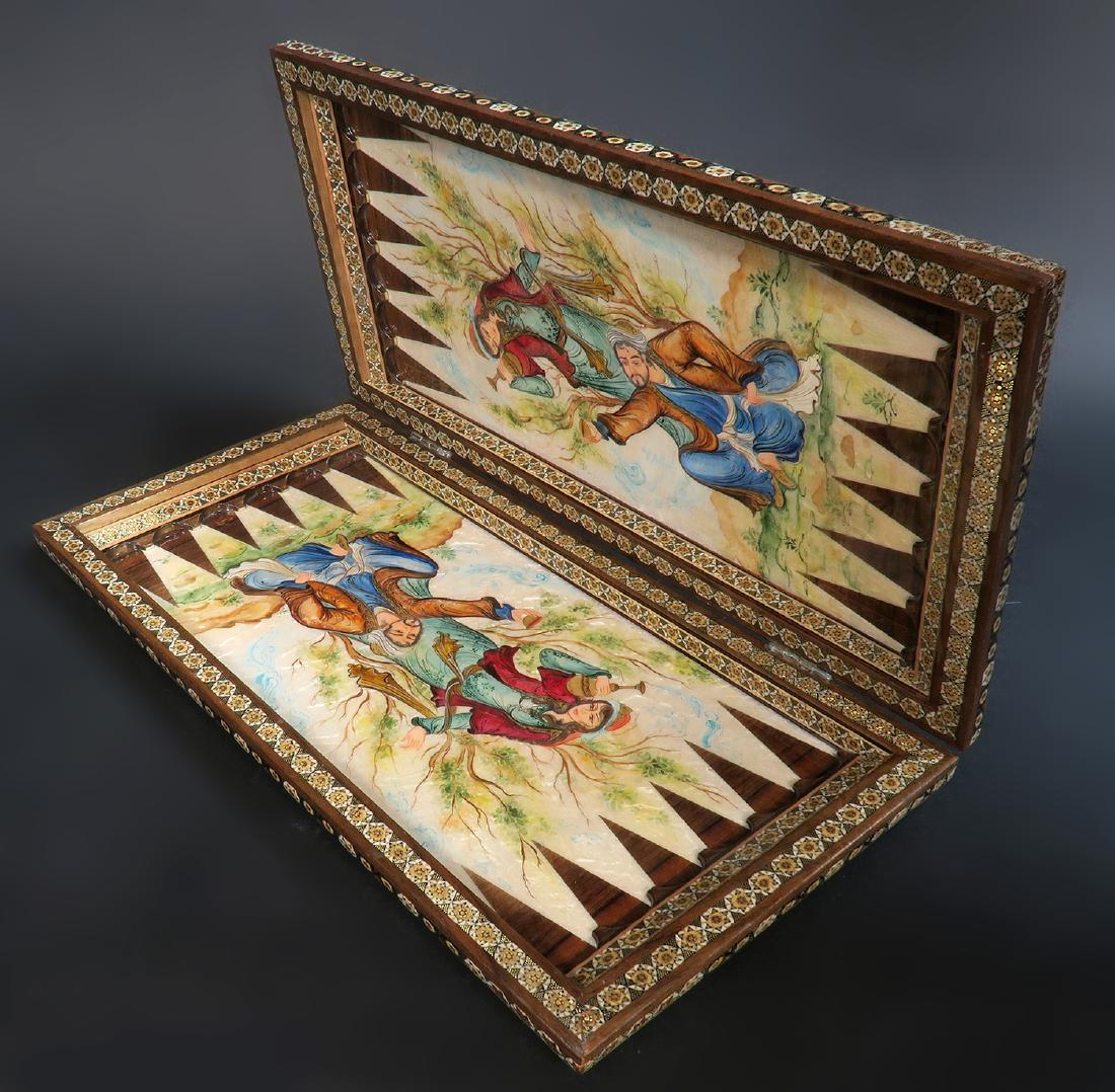 Magnificent Hand Made Persian Backgammon/Chess Set