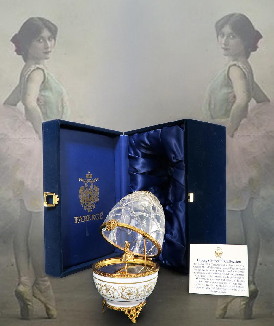 French Sterling Silver Limited Edition Faberge Egg