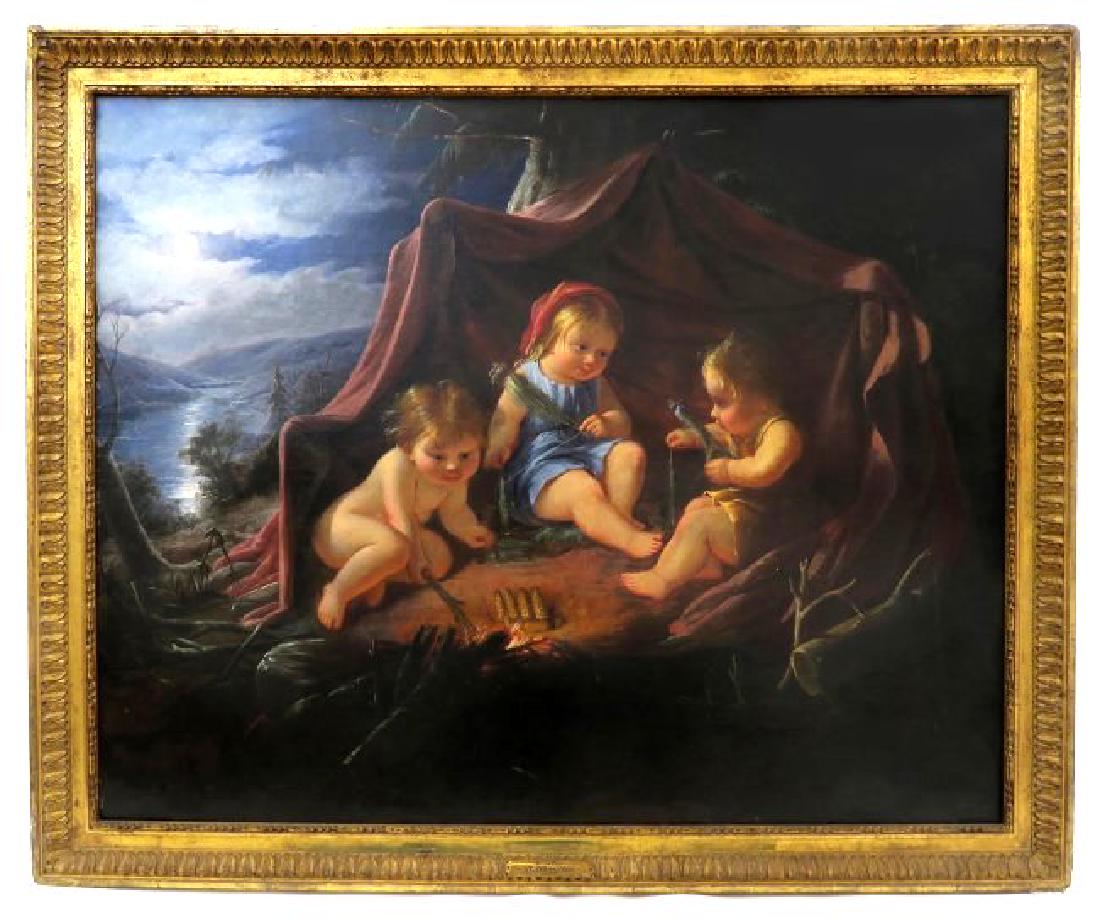 Large 18th C. Painting On Canvas by William Hamilton