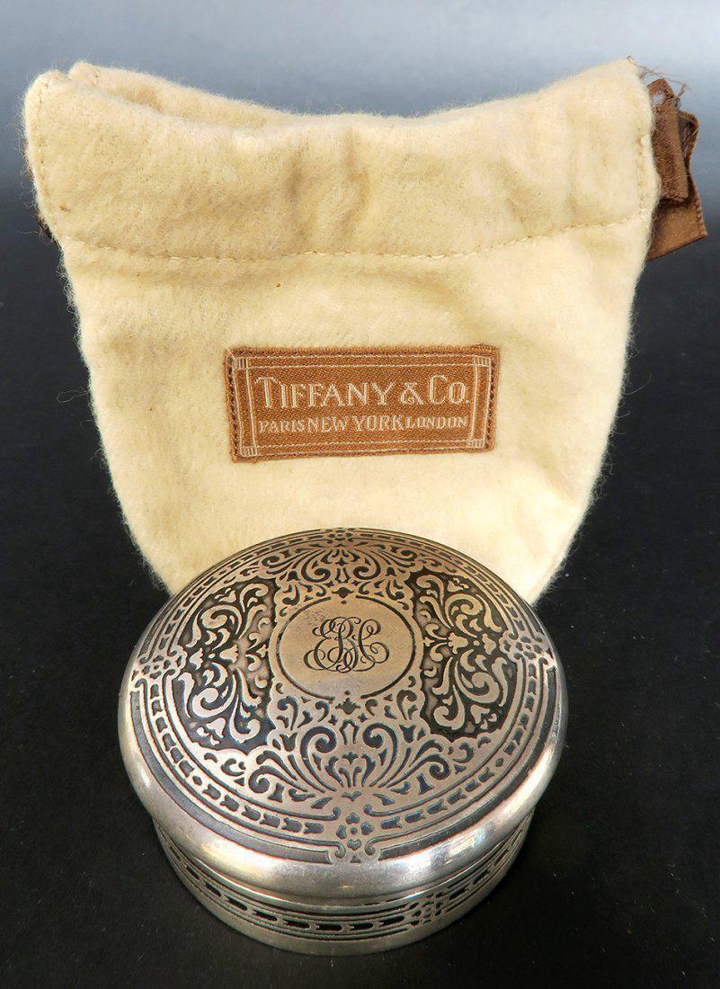 Tiffany & Co 925 Sterling Silver Round Trinket Box