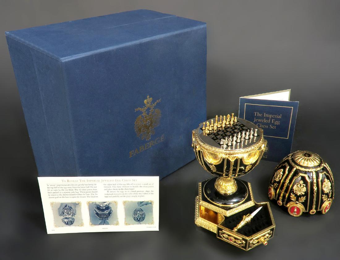 Faberge Imperial Jeweled Egg Chess set