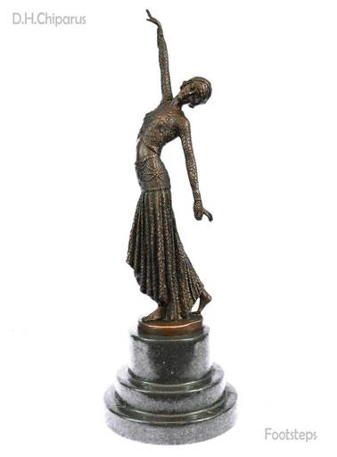 After D.H.Chiparus "Footsteps" Bronze Statue Signed - Dec 01, 2019 ...