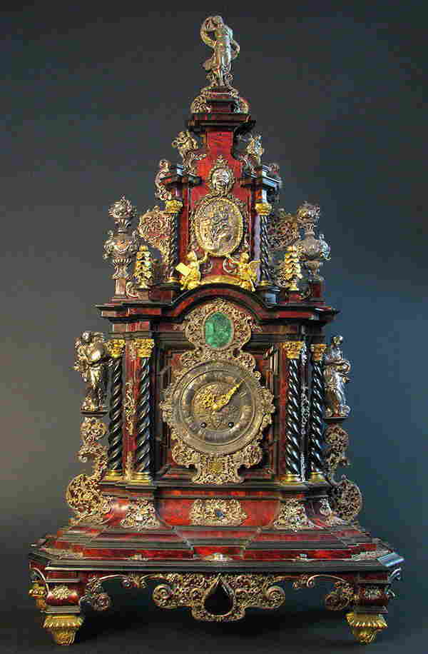 A Palatial German Case, Clock Late 17th C. 39'' tall