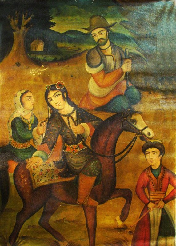 Antique Original Persian Oil Painting. Signed