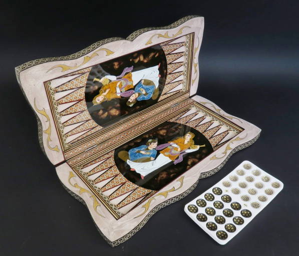 Magnificent Large Hand Made Persian Backgammon