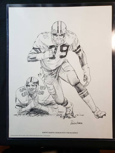 Harvey Martin Shell Oil 1981 Lithograph