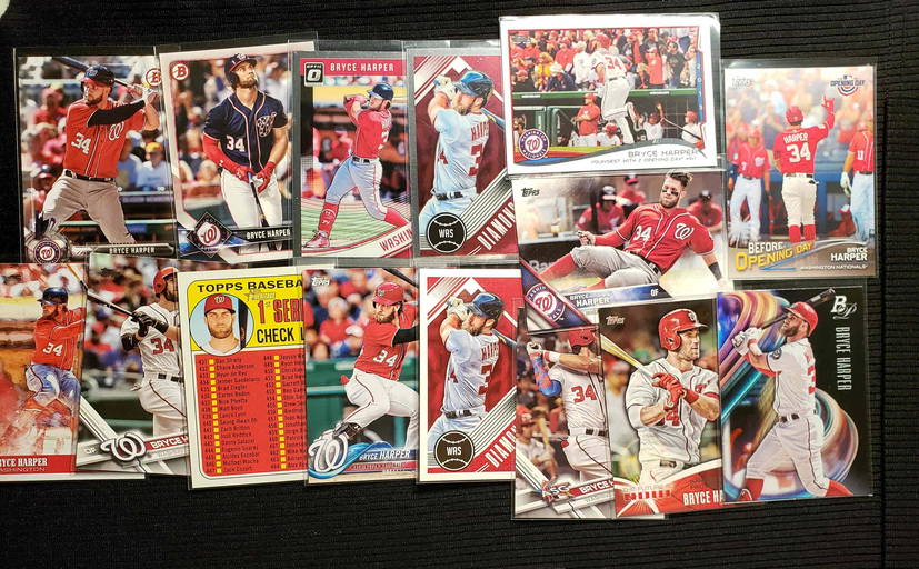 Lot Of 15 Bryce Harper Washington Nats Cards