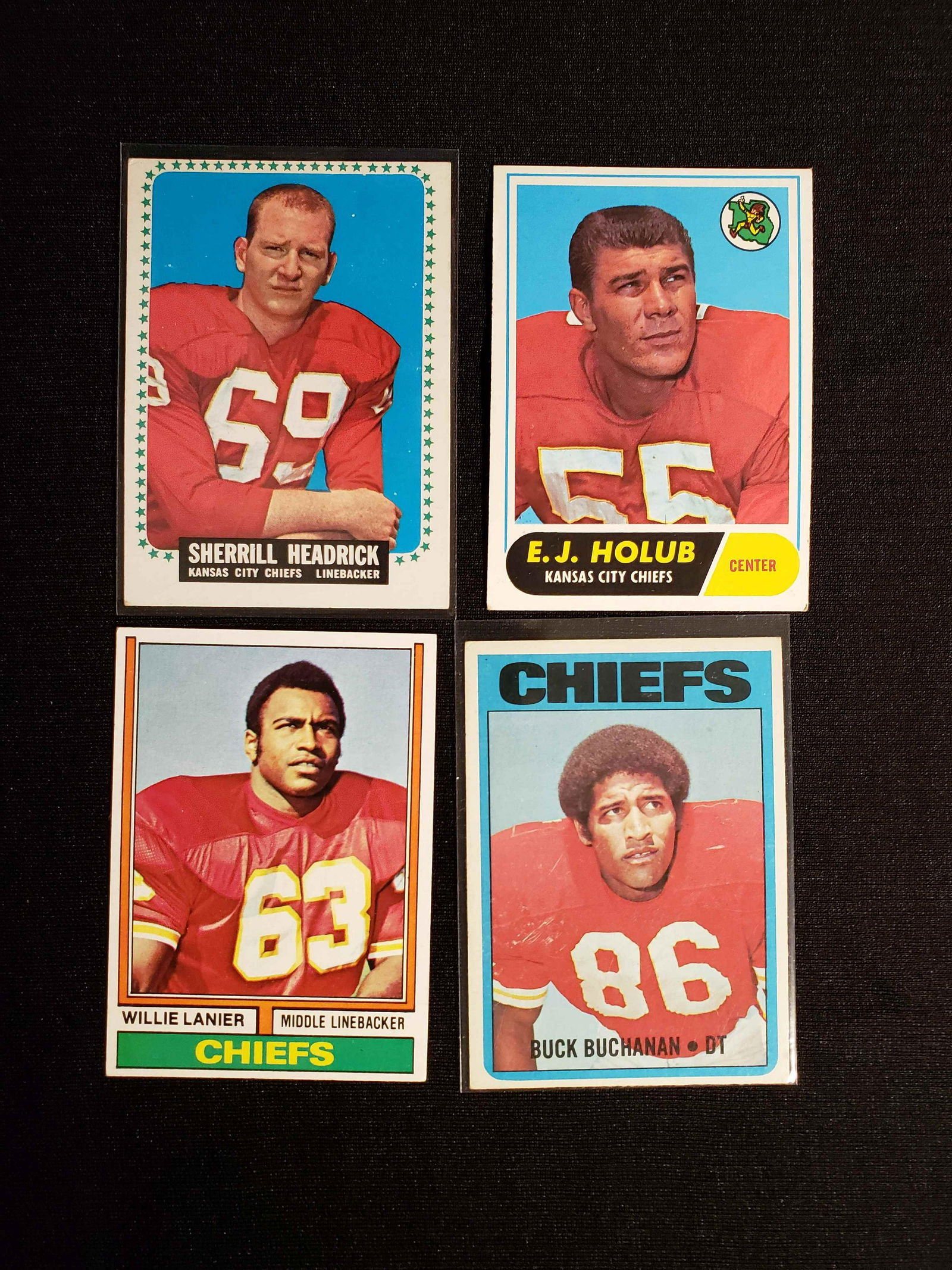 Vintage Kansas City Chiefs Football Cards