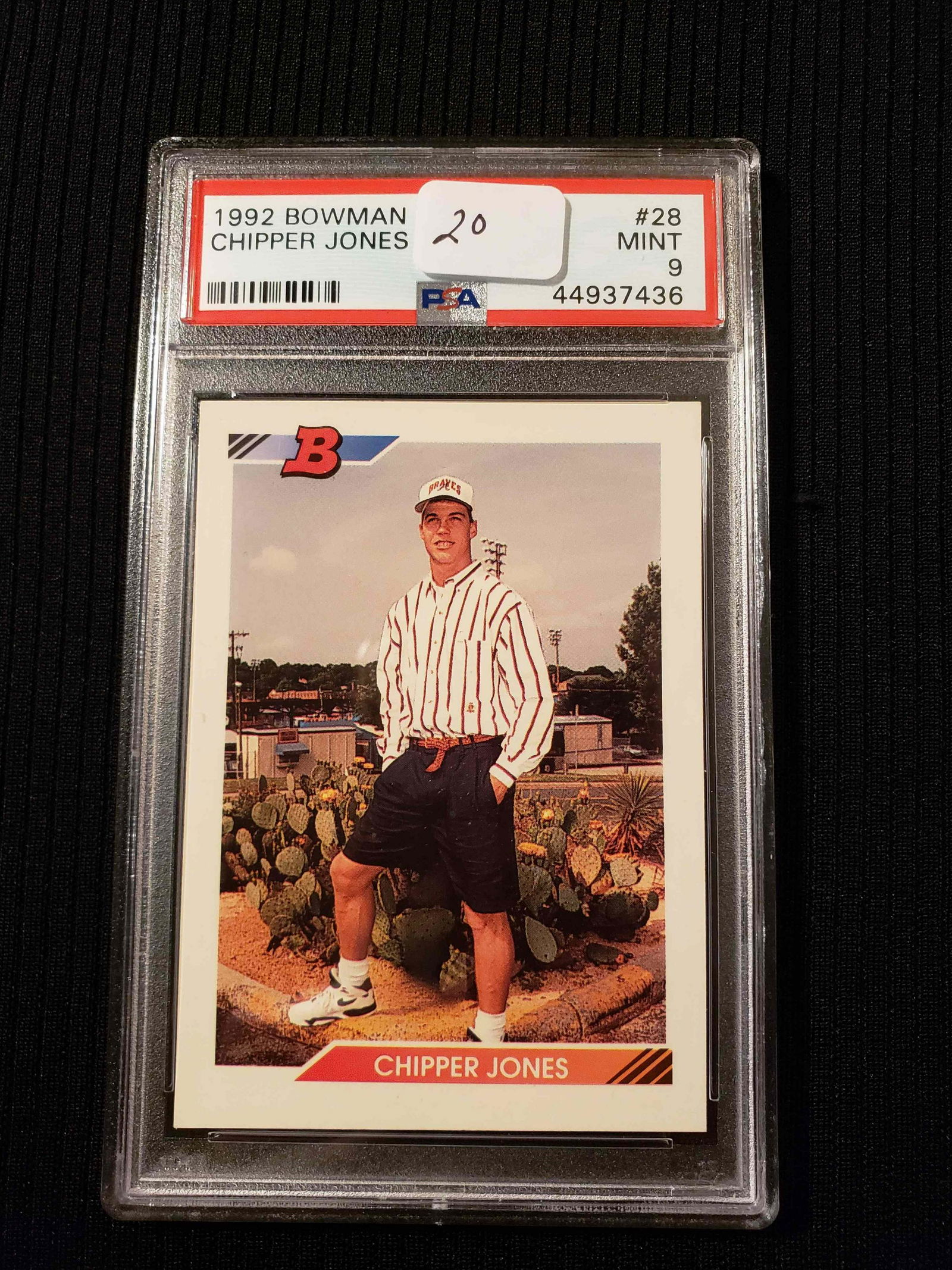 Chipper Jones Hall Of Famer Psa Graded Rookie Card