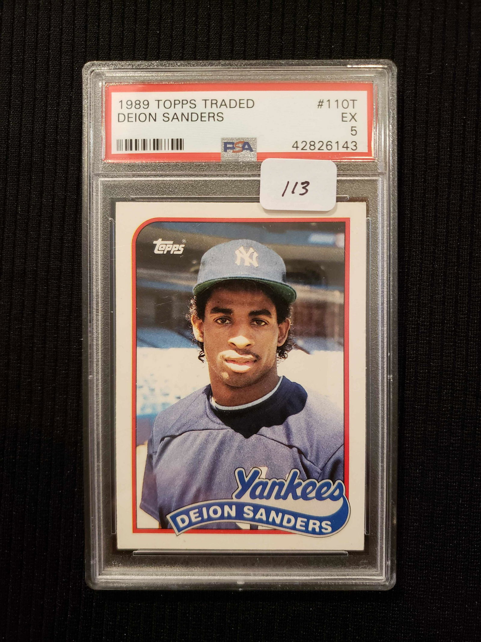 Prime Time Deion Sanders Graded Rookie Baseball Card