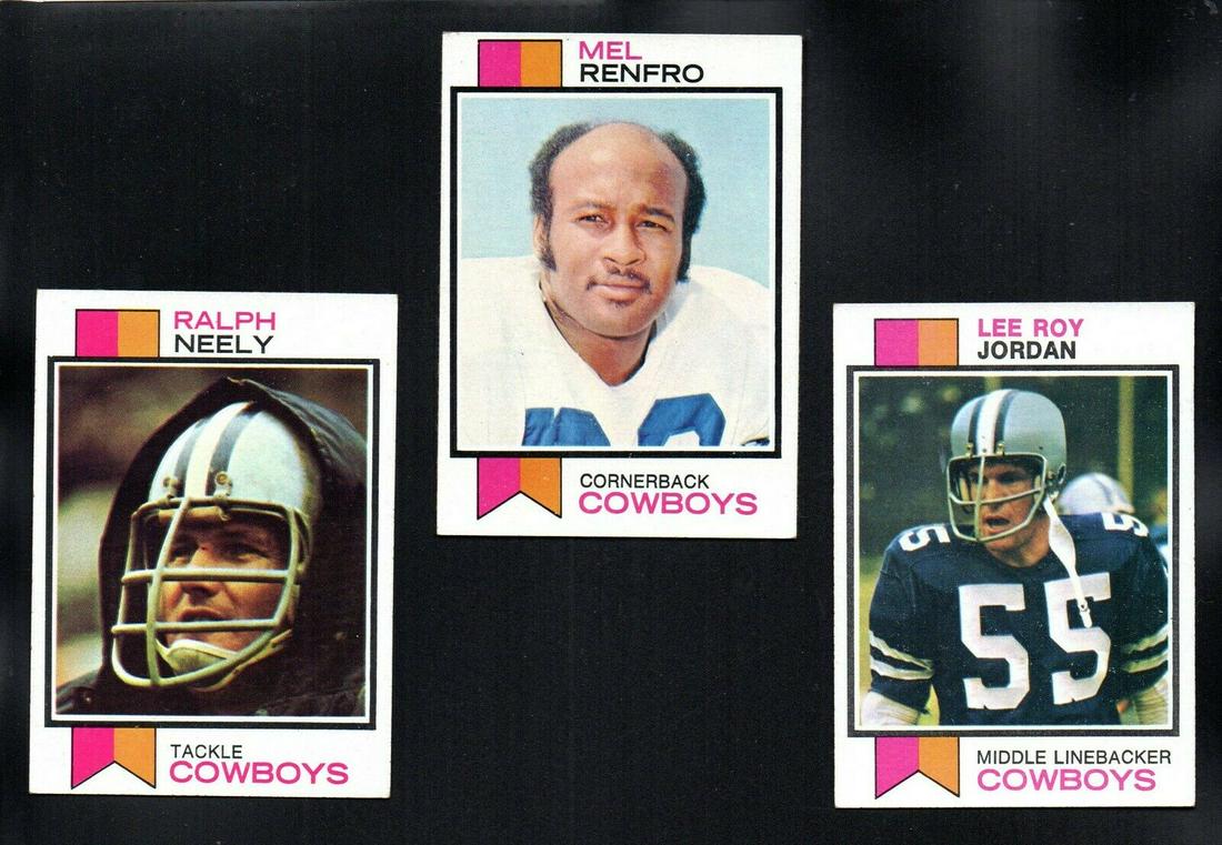 Vintage 1973 Dallas Cowboys Cards