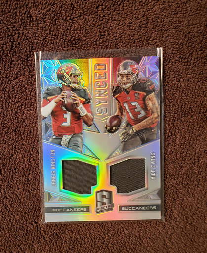 Tampa Bay Buccaneers Synced Swatches Dual Patch Card
