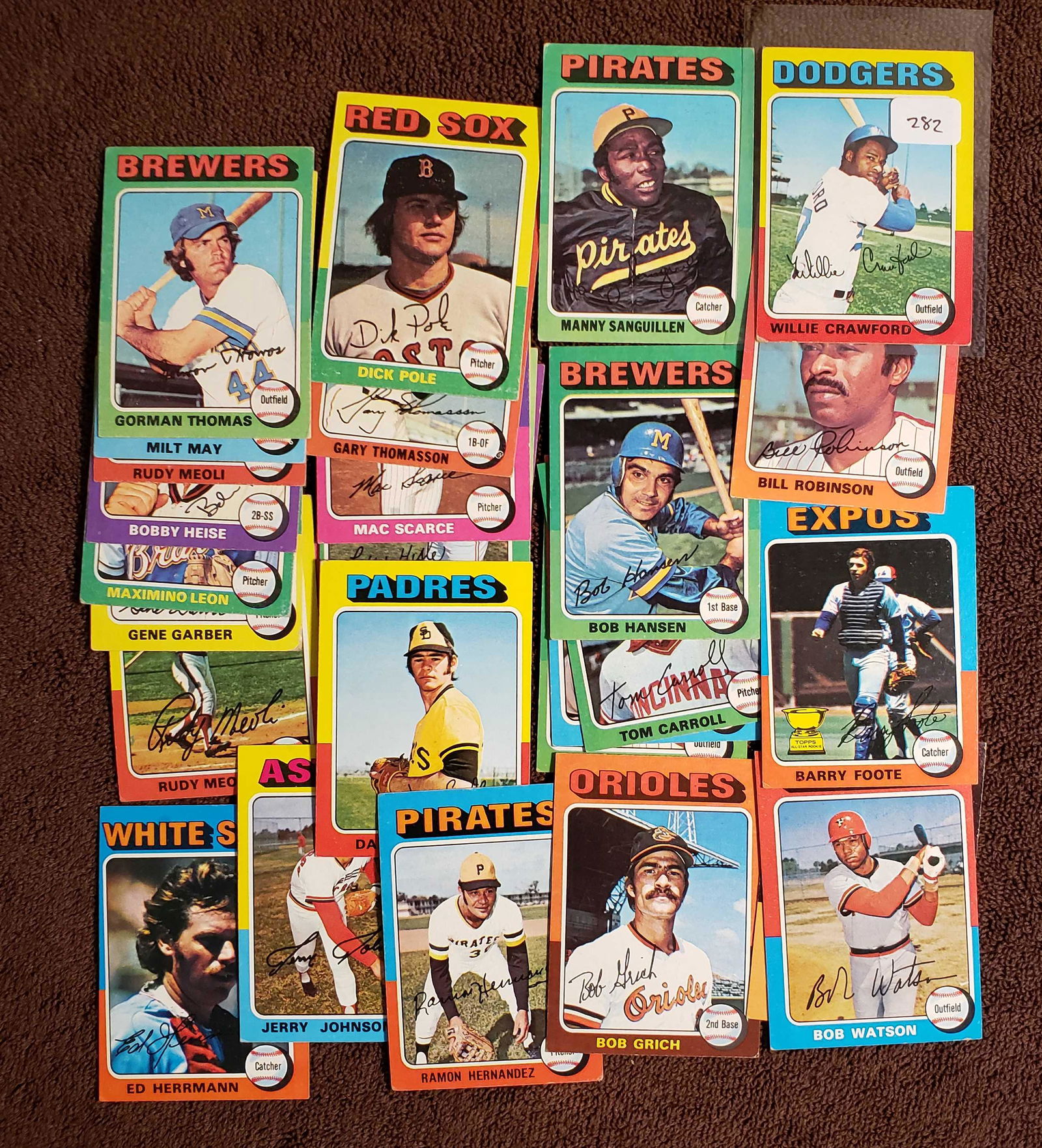 1975 Topps Mini Baseball Cards 25 Diff. Vgex