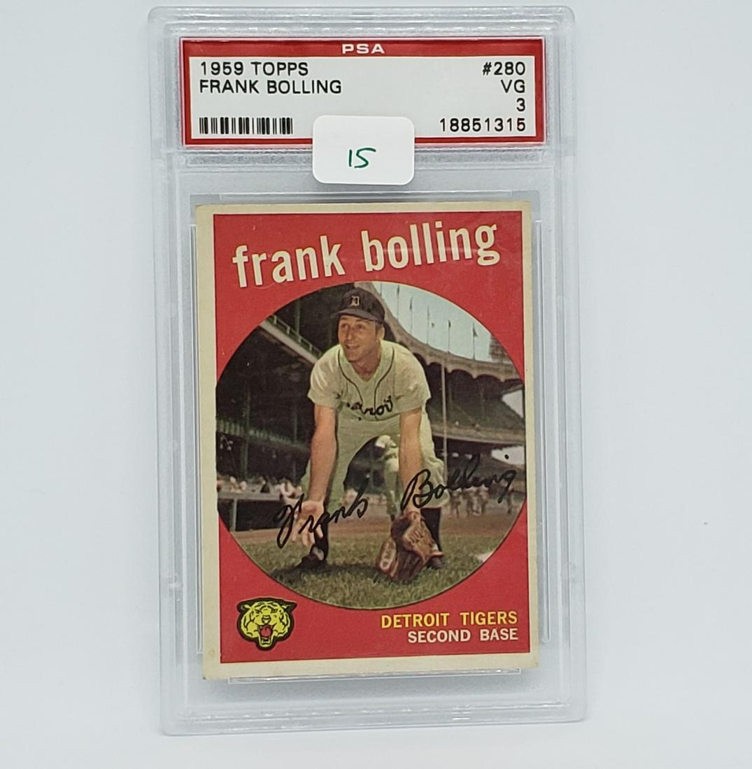 Psa Graded 1959 Topps Frank Bolling
