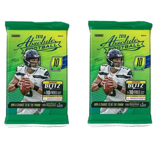 Two Packs Of 2018 Absolute Football Cards
