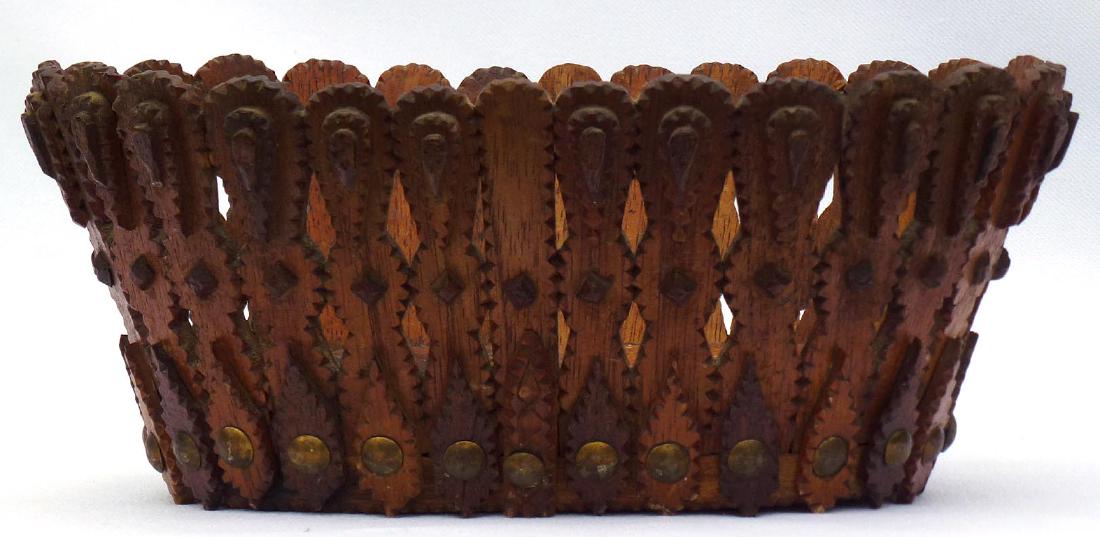 Tramp art, Folk Art Basket in an unusual form