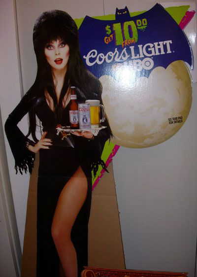 36 1992 Elvira Halloween And Coors Light Stand Up Ad