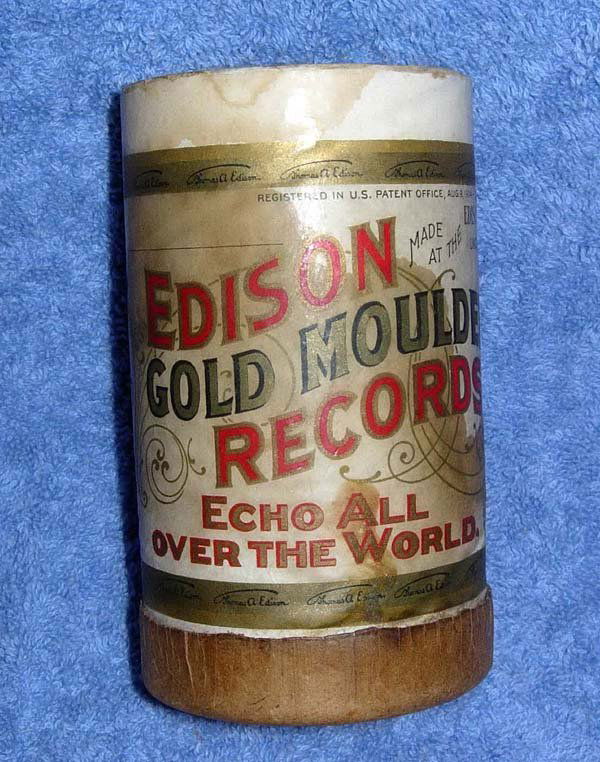 1102: 1905 THOMAS EDISON GOLD MOULDED RECORD BOX