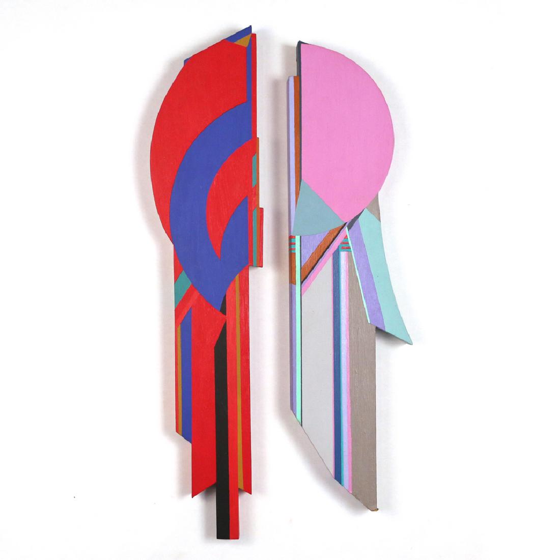 (2pc) Budd Hopkins (american, 1931 2011)