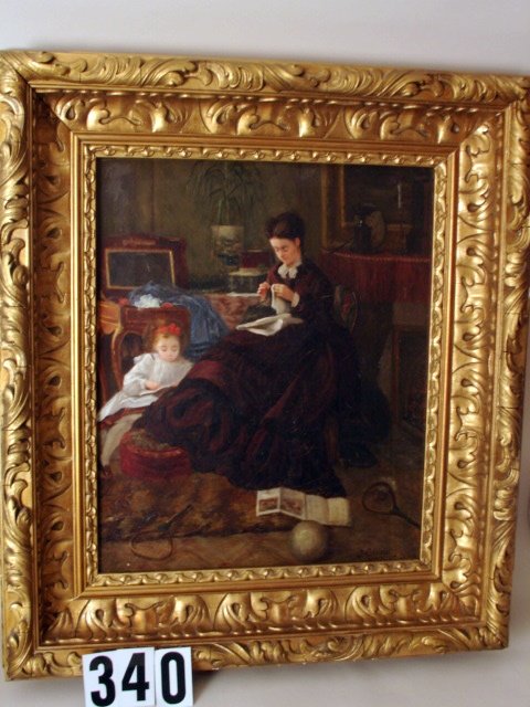 340) JOSEPH CARAUD (FR. 1821-1905) O/C, GENRE:MOT