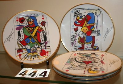 444) Complete Set of 5 SALVADOR DALI Card Plates