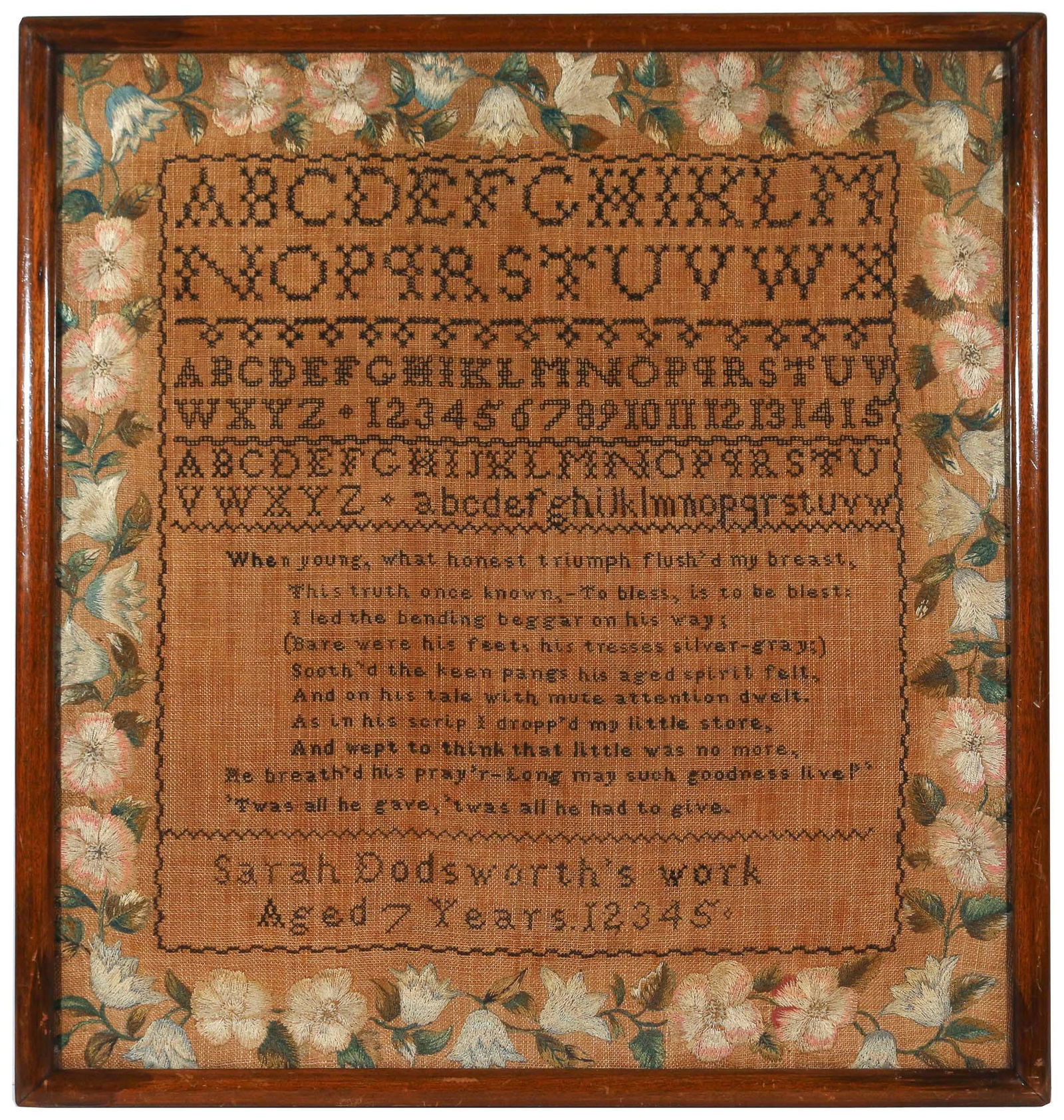 AMERICAN SAMPLER, SARAH DODSWORTH, c. 1820 - Nov 03, 2019 ...