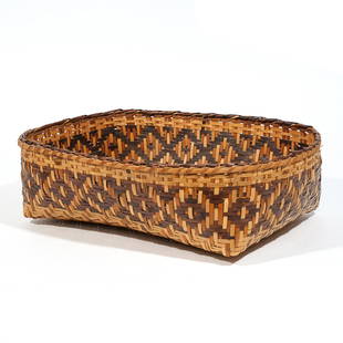 Eva Wolfe Cherokee River Cane Basket