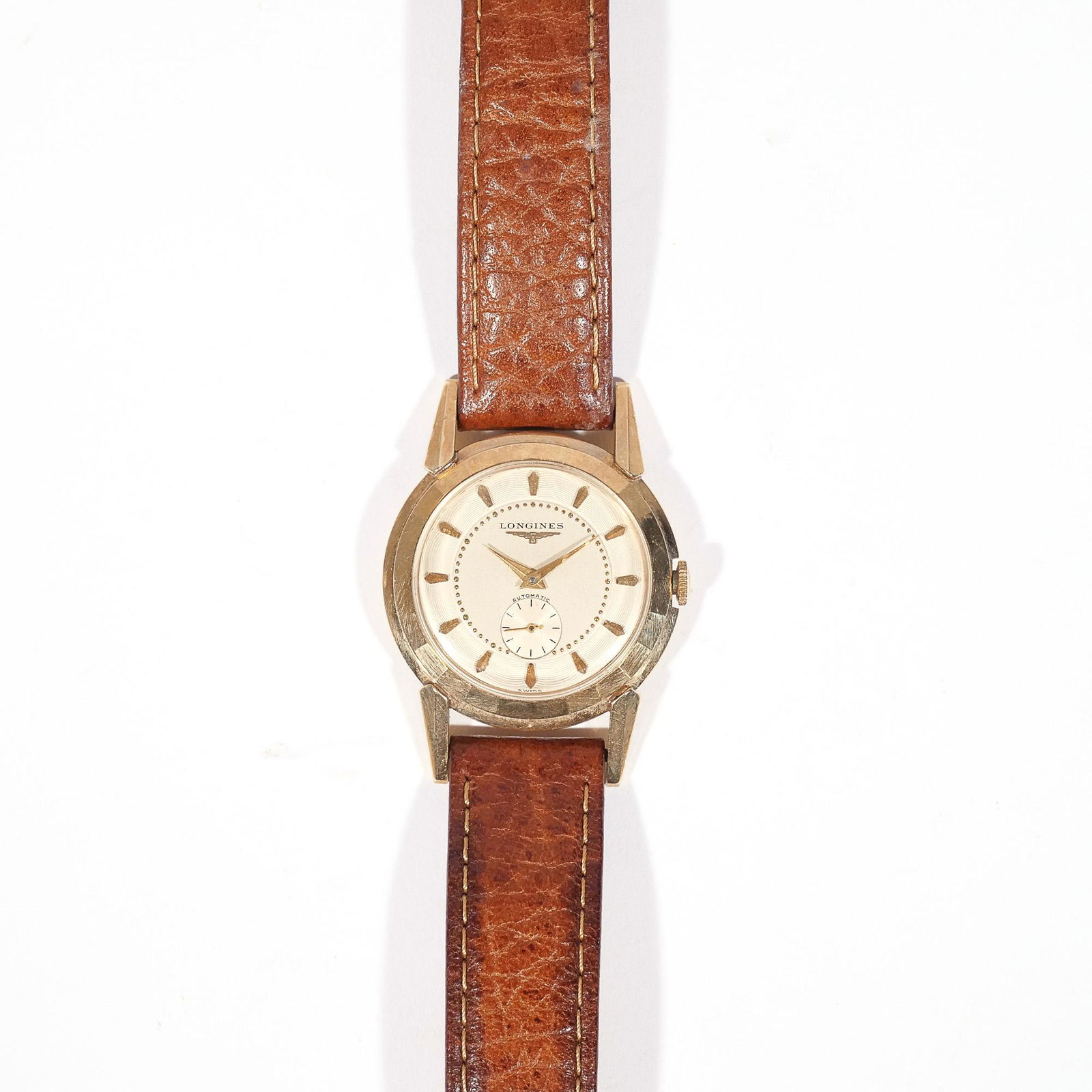 LONGINES 14k GOLD AUTOMATIC WRISTWATCH | Barnebys