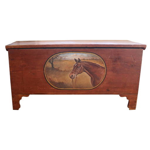 PAINTED STORAGE TRUNK - Jul 12, 2015 | Butterscotch Auction in NY