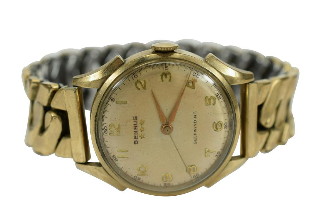 Benrus 3 Star Self Winding 10k Rolled Gold Watch