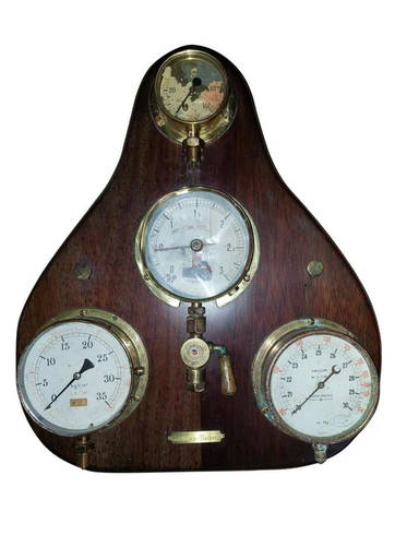 #ships Gauges Brass Meter Nautical Maritime