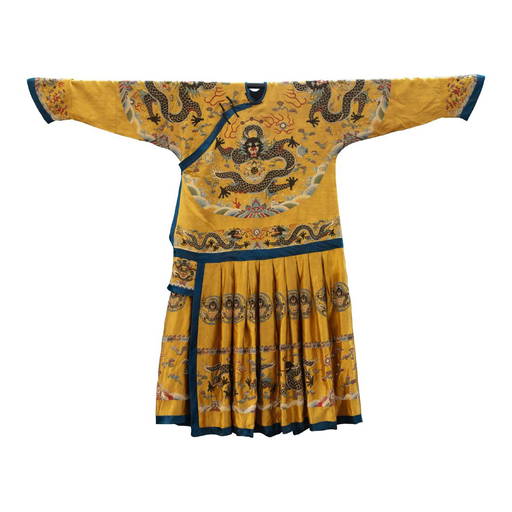 Chinese Embroidery Imperial Dragon Robe Qing Dynasty
