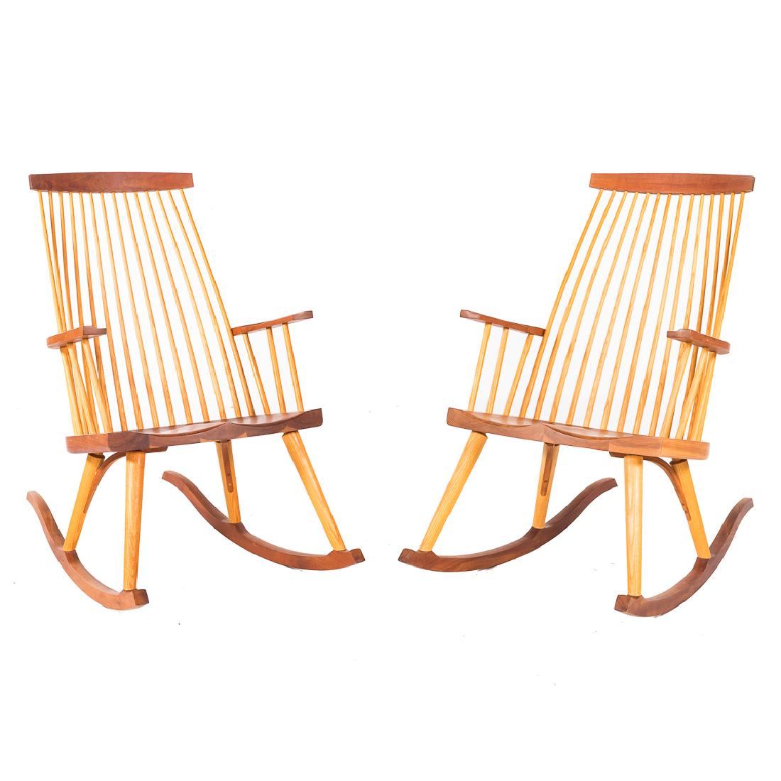 Pair Thomas Moser New Gloucester Rocking Chairs