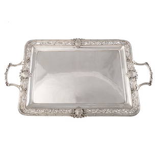 Continental Rectangular Silver Tray