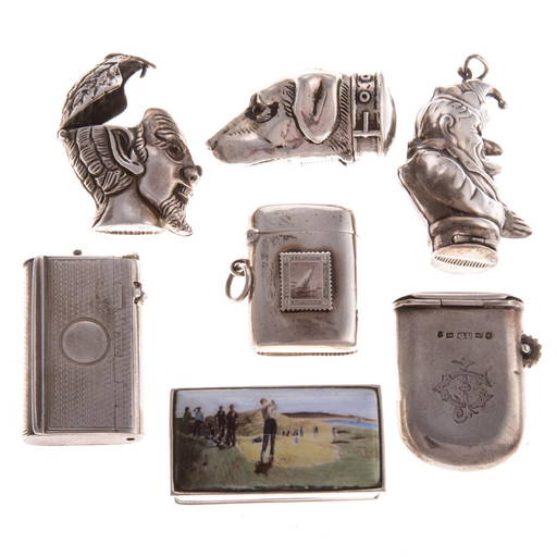 7 Sterling Silver Match Safes