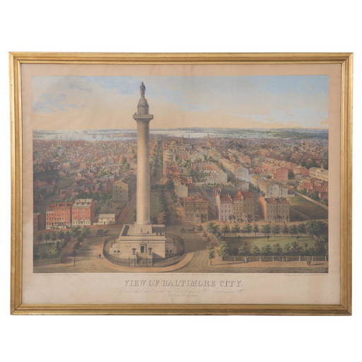 Edward Sachse. "view Of Baltimore City," Litho