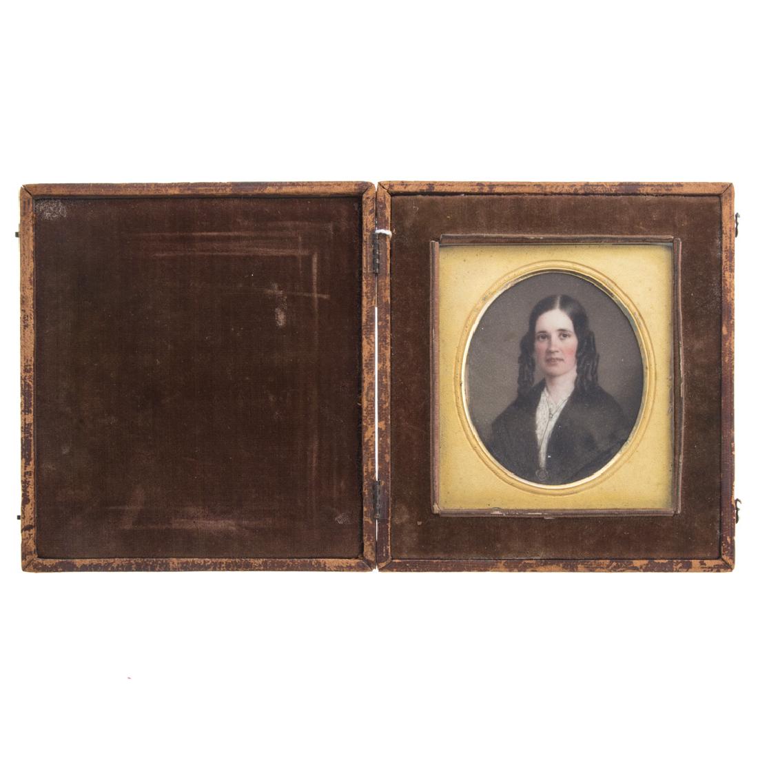 Alvan Clark,portrait miniature Mary Wendel Goodwin