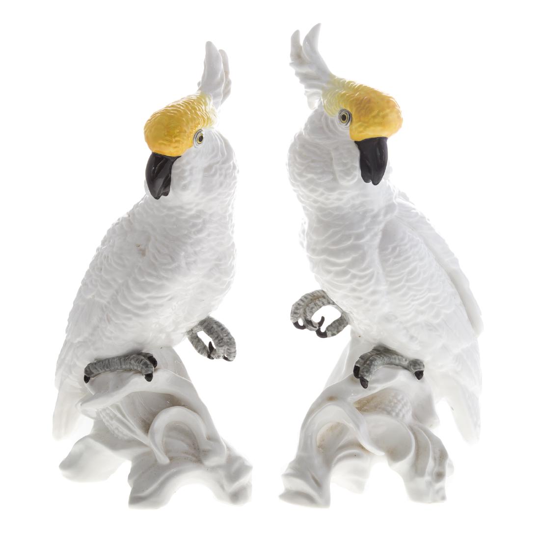 Pair Crown Staffordshire china cockatoos - Aug 25, 2018 | Alex Cooper in MD