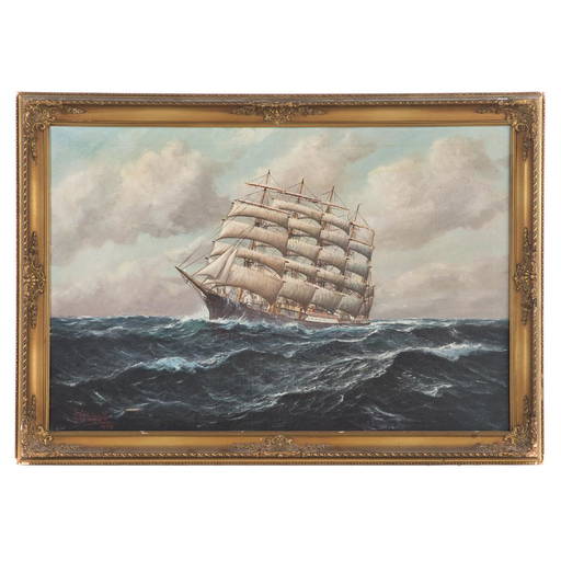 Alfred Gabali. Ship Portrait Of The "potosi," Oil