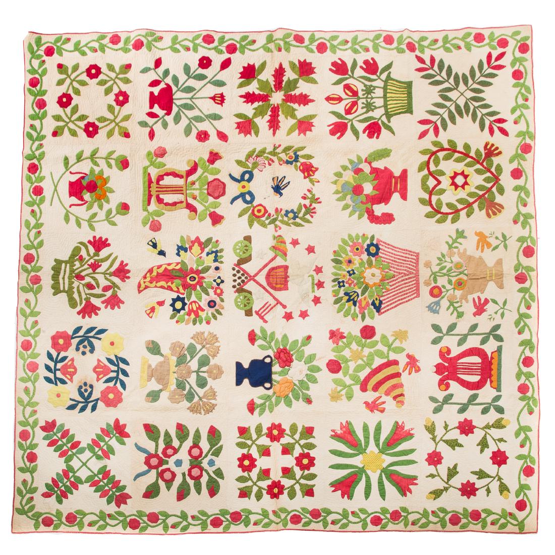 American Cotton Applique Album Quilt