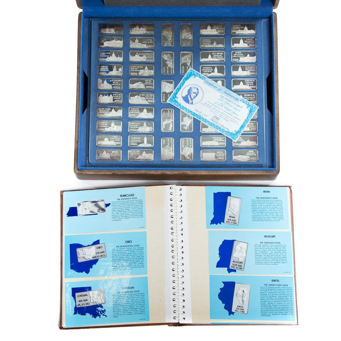 Hamilton Mint's Collection Of State Silver Ingots