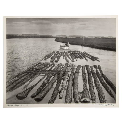 A. Aubrey Bodine. "honga River, Dor. Co[unty]"