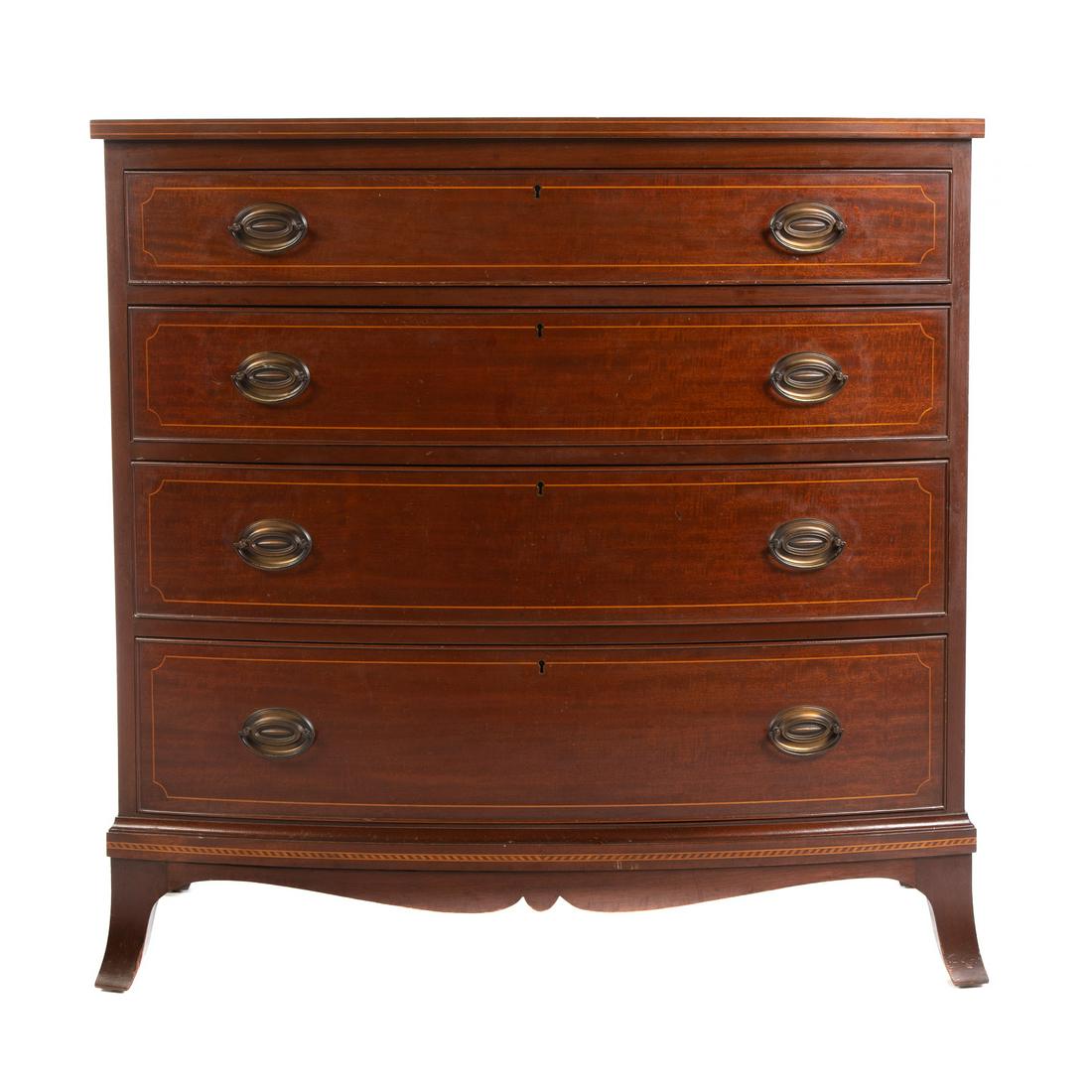 Biggs Federal Style Mahogany Bow Front Chest - Feb 08, 2020 | Alex ...