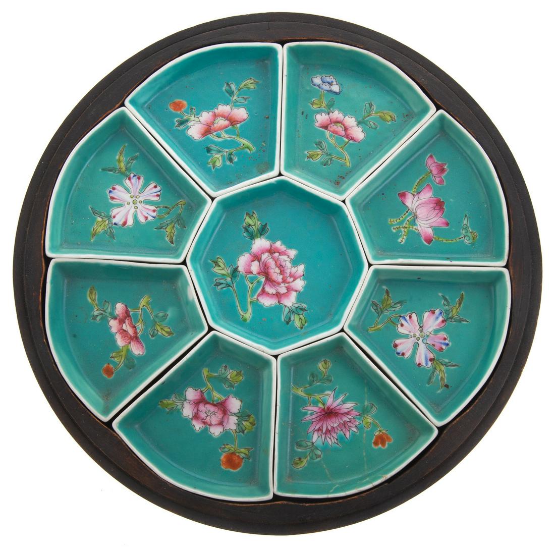 Chinese Export Famille Rose Condiment Set