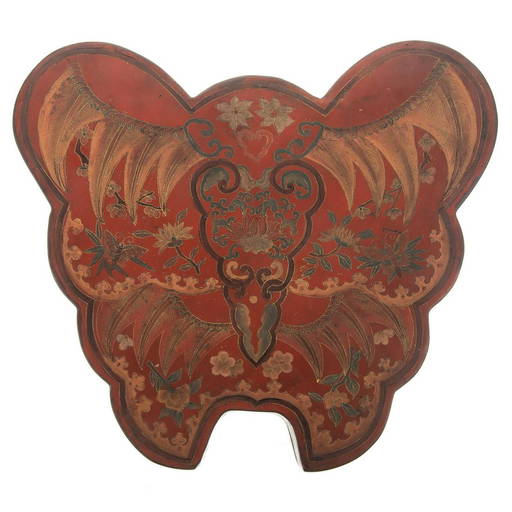 Japanese Lacquer Moth Form Scholar's Box