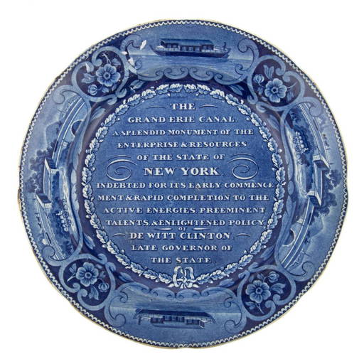 Enoch Wood Staffordshire Erie Canal Charter Plate